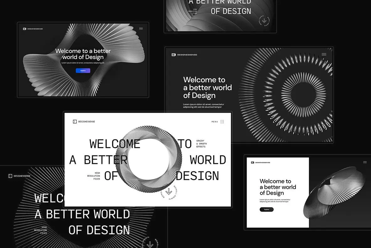 3D Chrome Circles Graphics - YouWorkForThem
