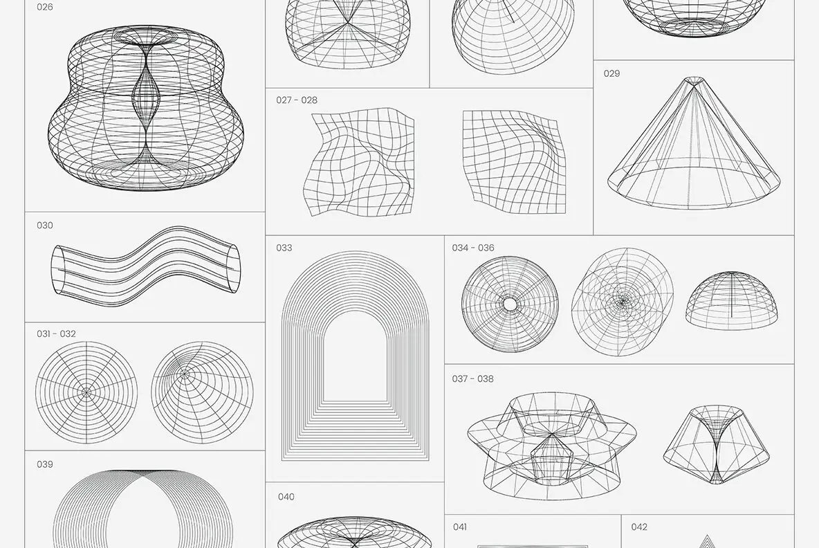 Gradient Textures Shapes - 3D Objects Letters Graphics - YouWorkForThem