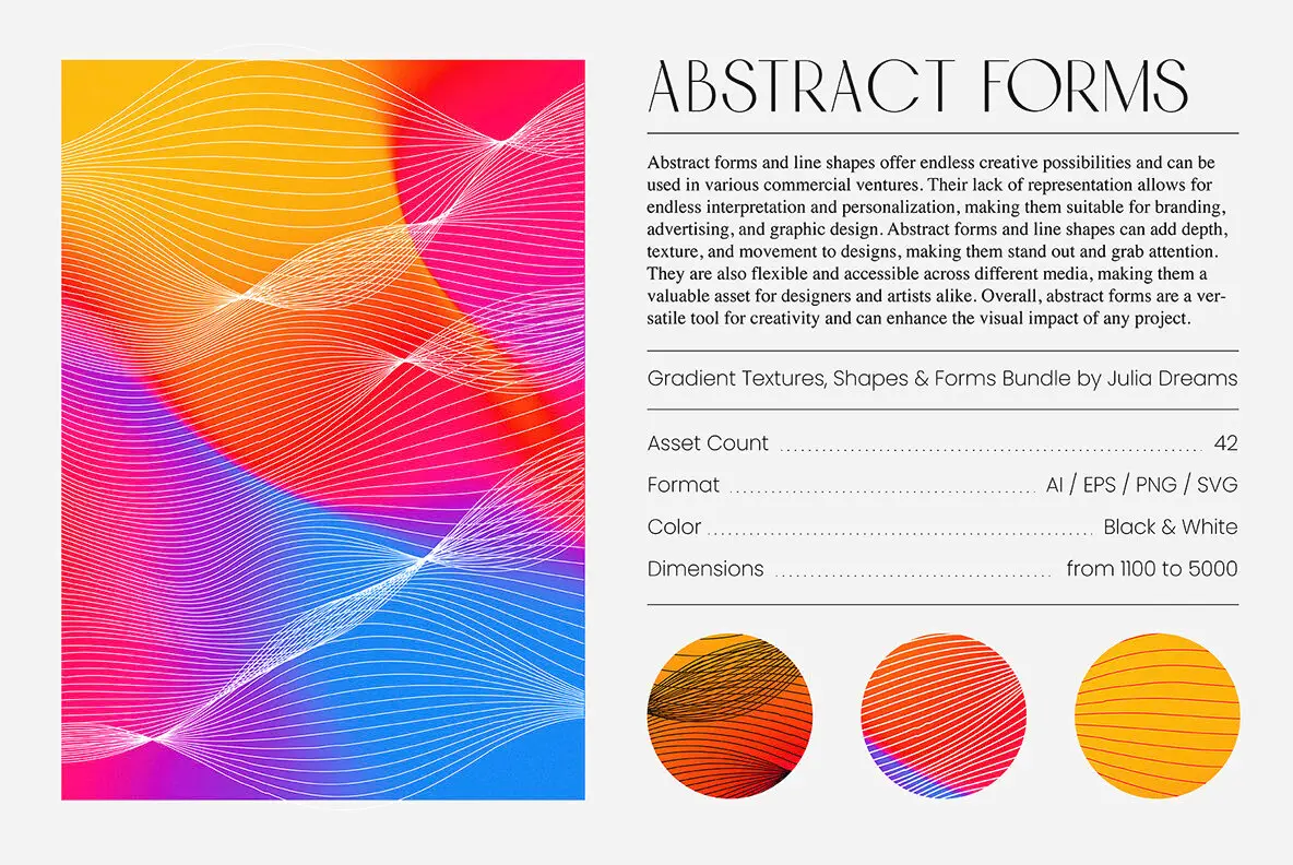 Gradient Textures Shapes - 3D Objects Letters Graphics - YouWorkForThem