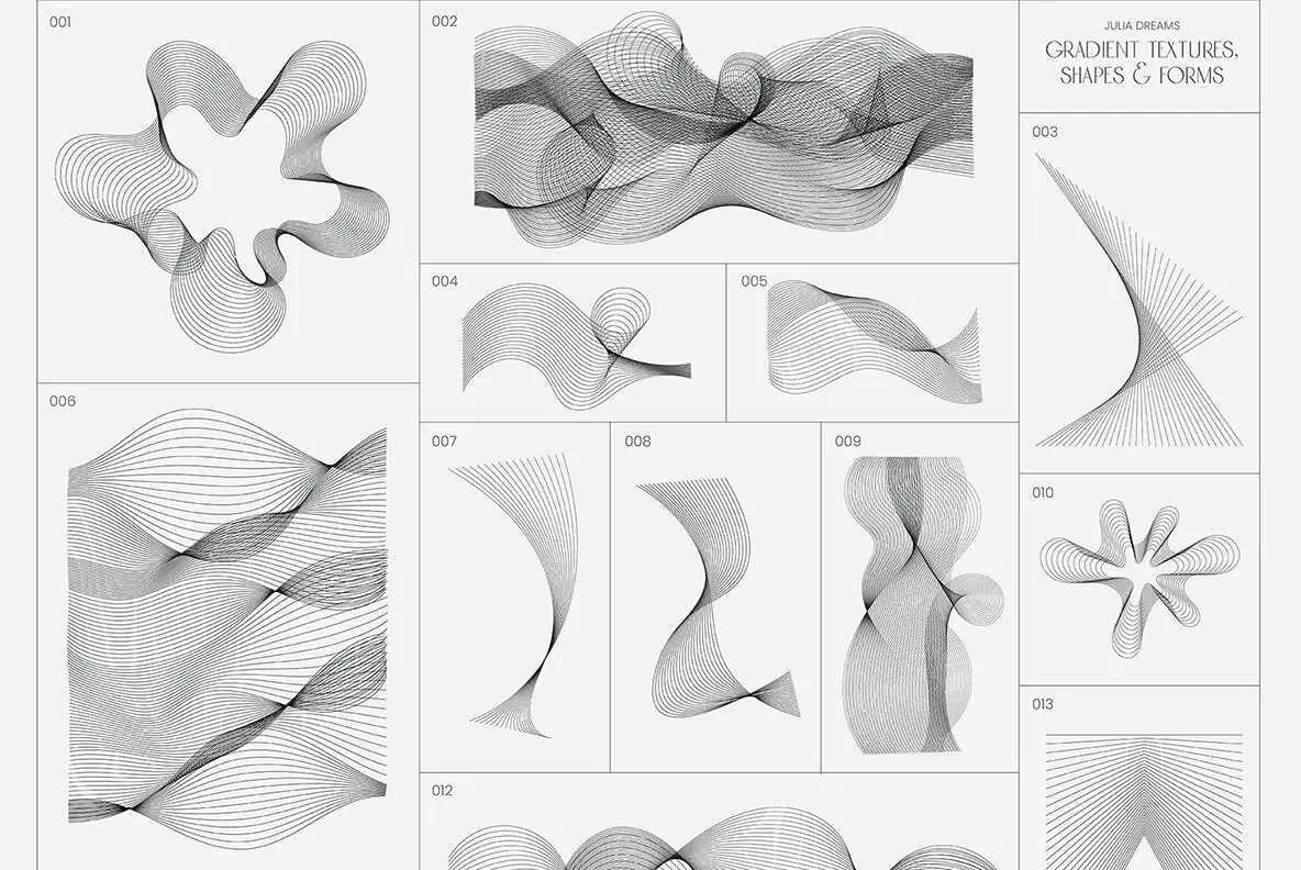 Gradient Textures Shapes - 3D Objects Letters Graphics - YouWorkForThem