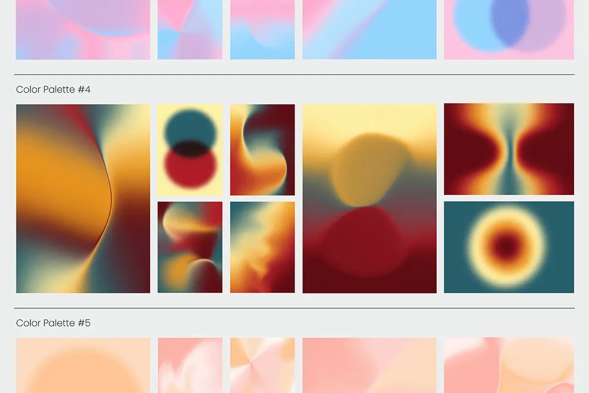 Gradient Textures Shapes - 3D Objects Letters Graphics - YouWorkForThem