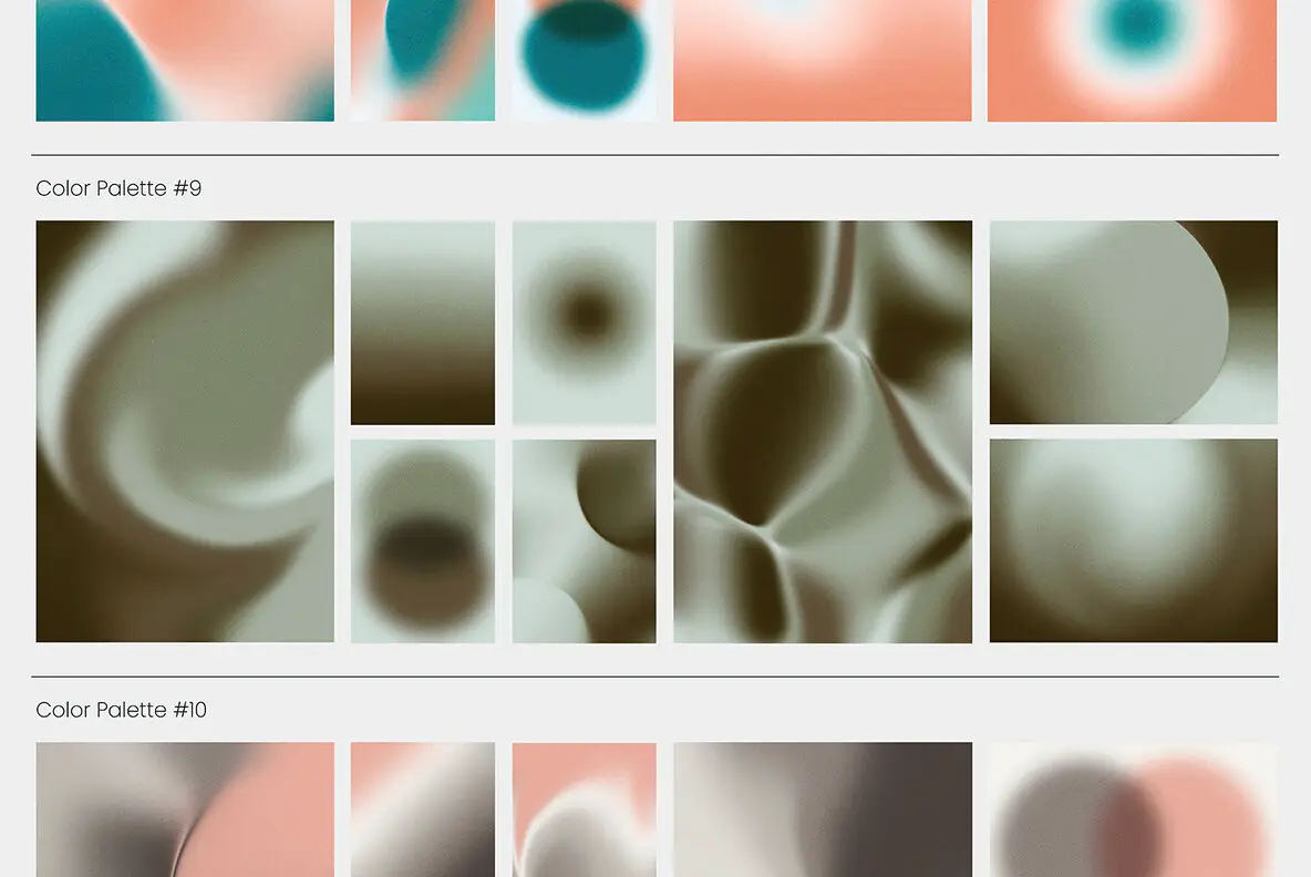 Gradient Textures Shapes - 3D Objects Letters Graphics - YouWorkForThem