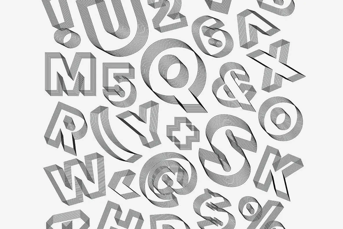 Gradient Textures Shapes - 3D Objects Letters Graphics - YouWorkForThem