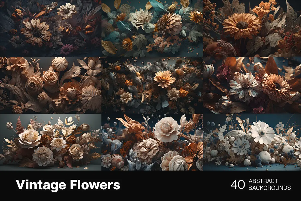 Vintage Flowers Nature - YouWorkForThem