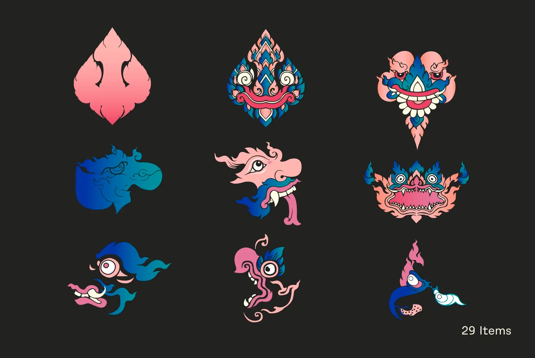 Asian Decorative Elements - YouWorkForThem