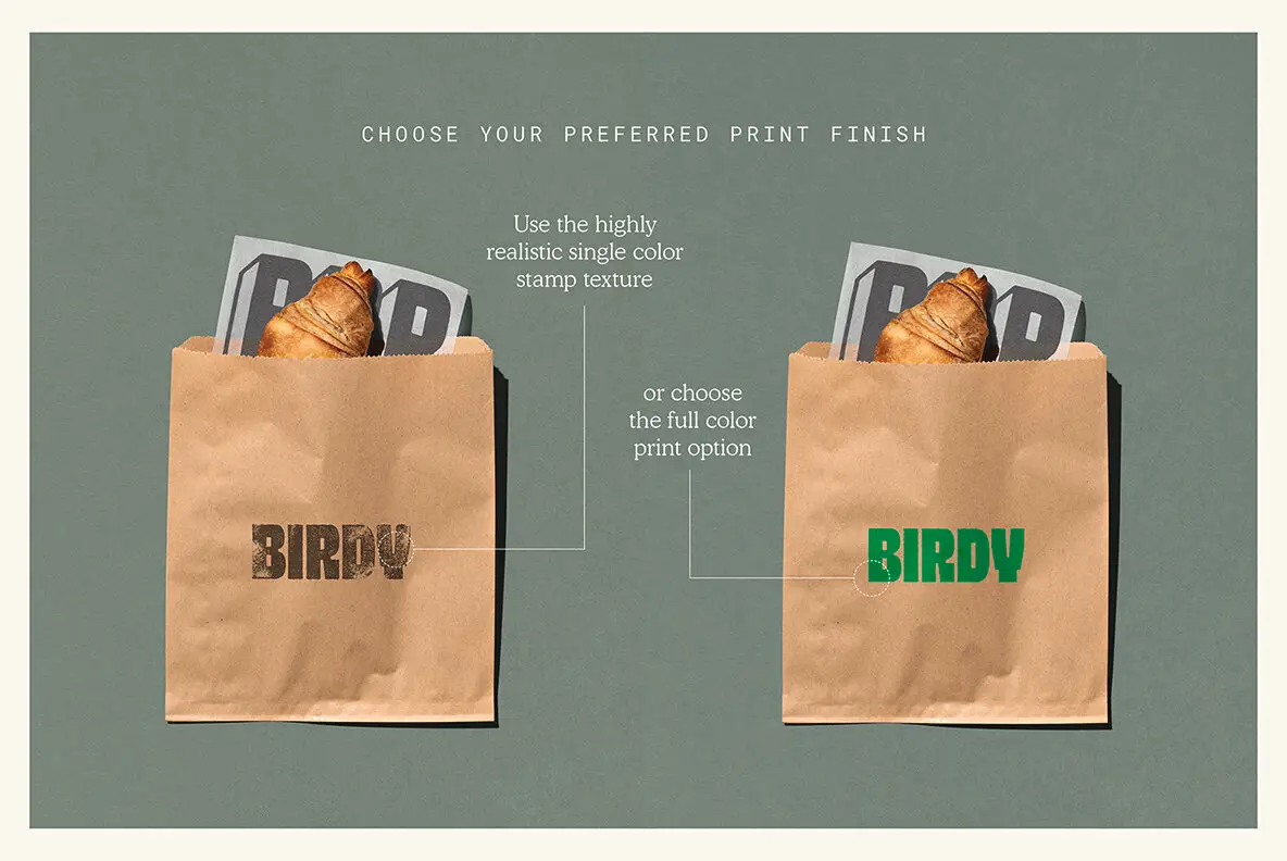 Kraft Takeaway Bag mockup Graphics - YouWorkForThem