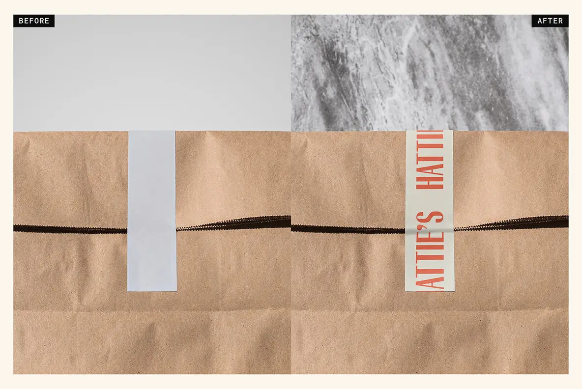 Paper Bag with Sticker Mockup Graphics - YouWorkForThem