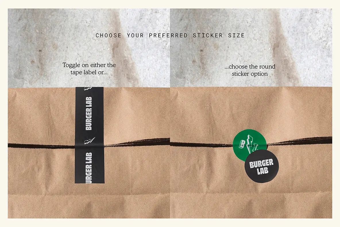 Paper Bag with Sticker Mockup Graphics - YouWorkForThem