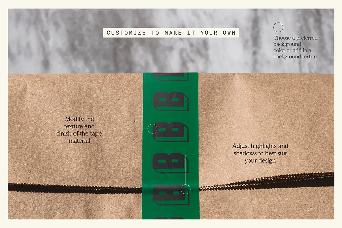 Paper Bag with Sticker Mockup Graphics - YouWorkForThem