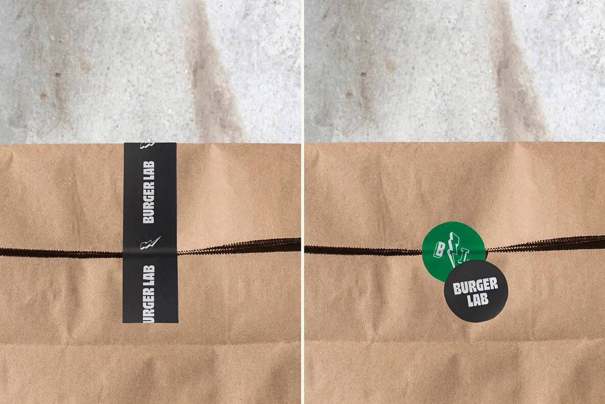 Paper Bag with Sticker Mockup Graphics - YouWorkForThem