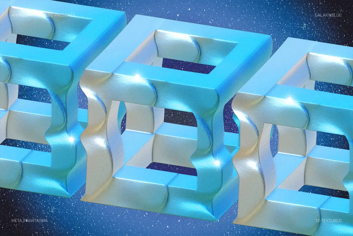 3D GALAXY BLUE Objects Graphics - YouWorkForThem