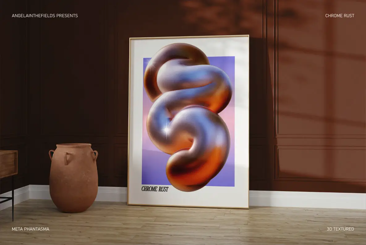 3D Chrome Rust Objects Graphics - YouWorkForThem