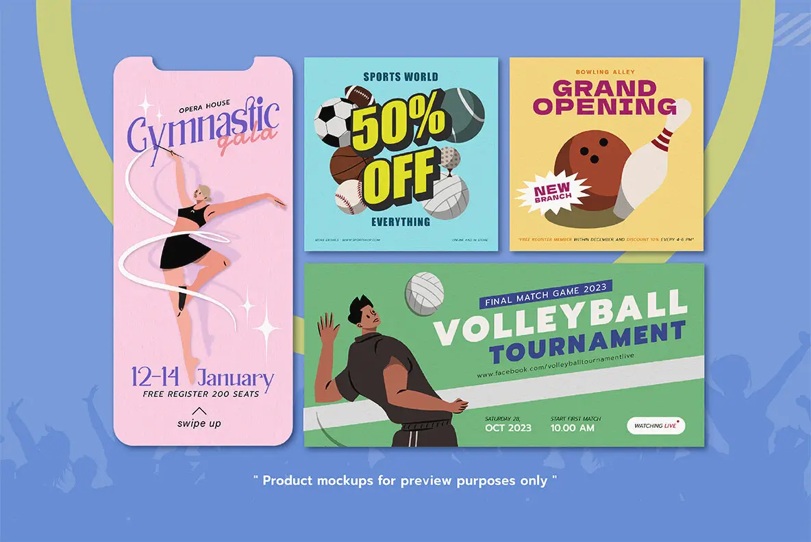 Sport Activities Graphics - YouWorkForThem