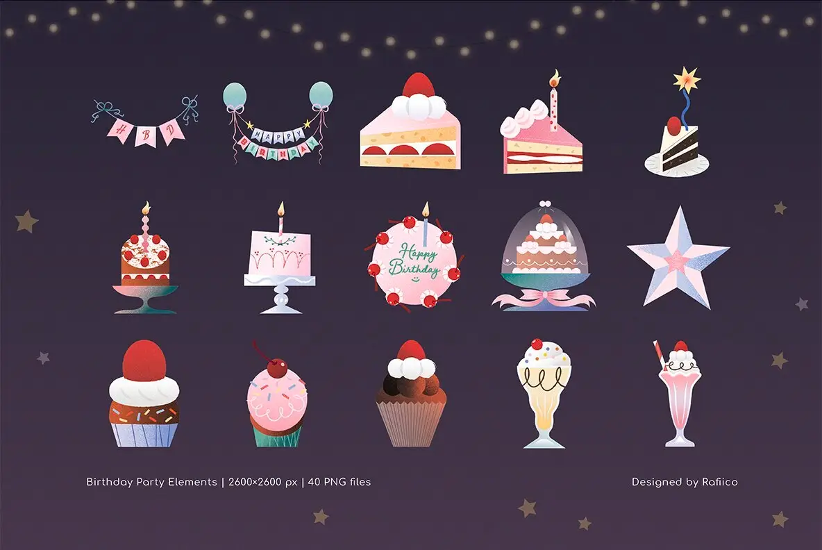 Birthday Party Elements Objects - YouWorkForThem