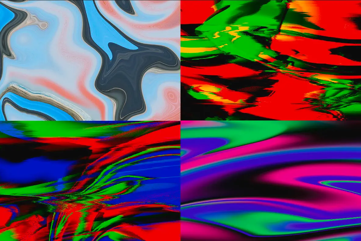 Liquid and Glitch Textures Graphics - YouWorkForThem