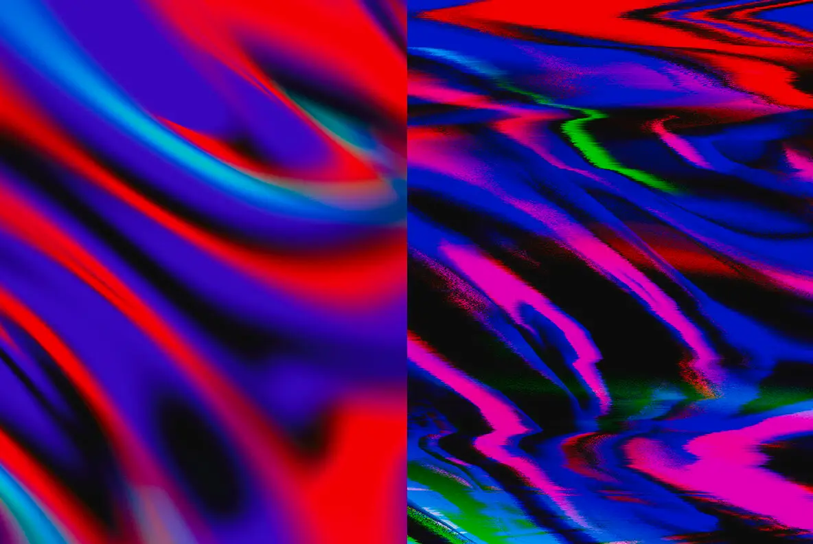 Liquid and Glitch Textures Graphics - YouWorkForThem