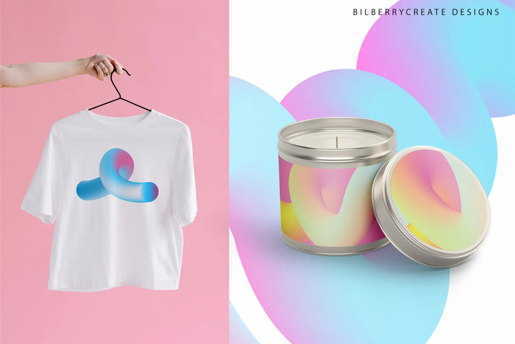 Abstract 3D Forms gradient shapes Graphics - YouWorkForThem