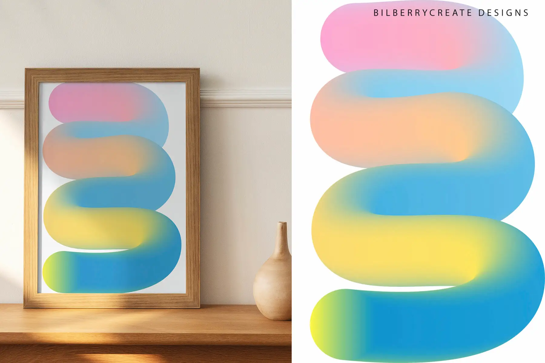 Abstract 3D Forms gradient shapes Graphics - YouWorkForThem