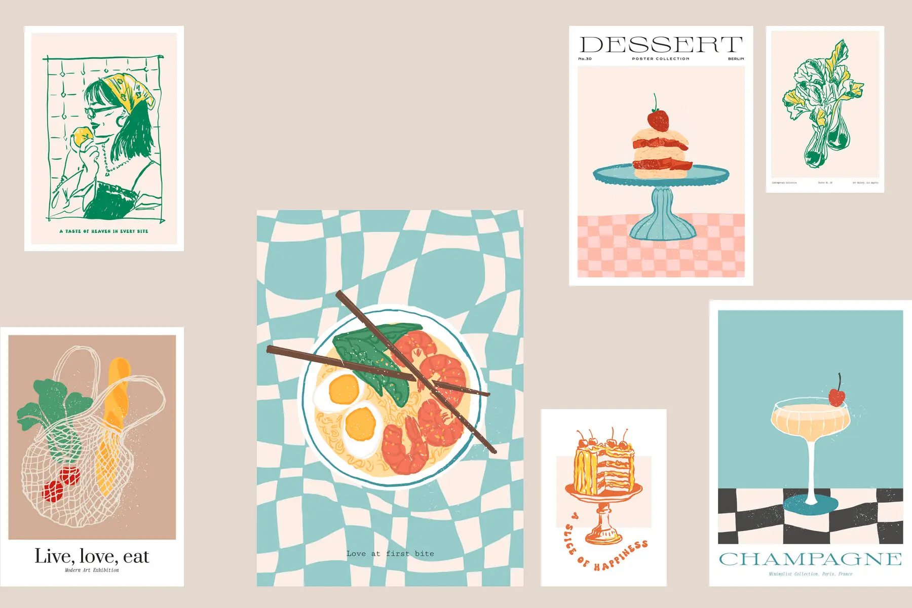 Food Cravings Prints Poster Graphics - YouWorkForThem