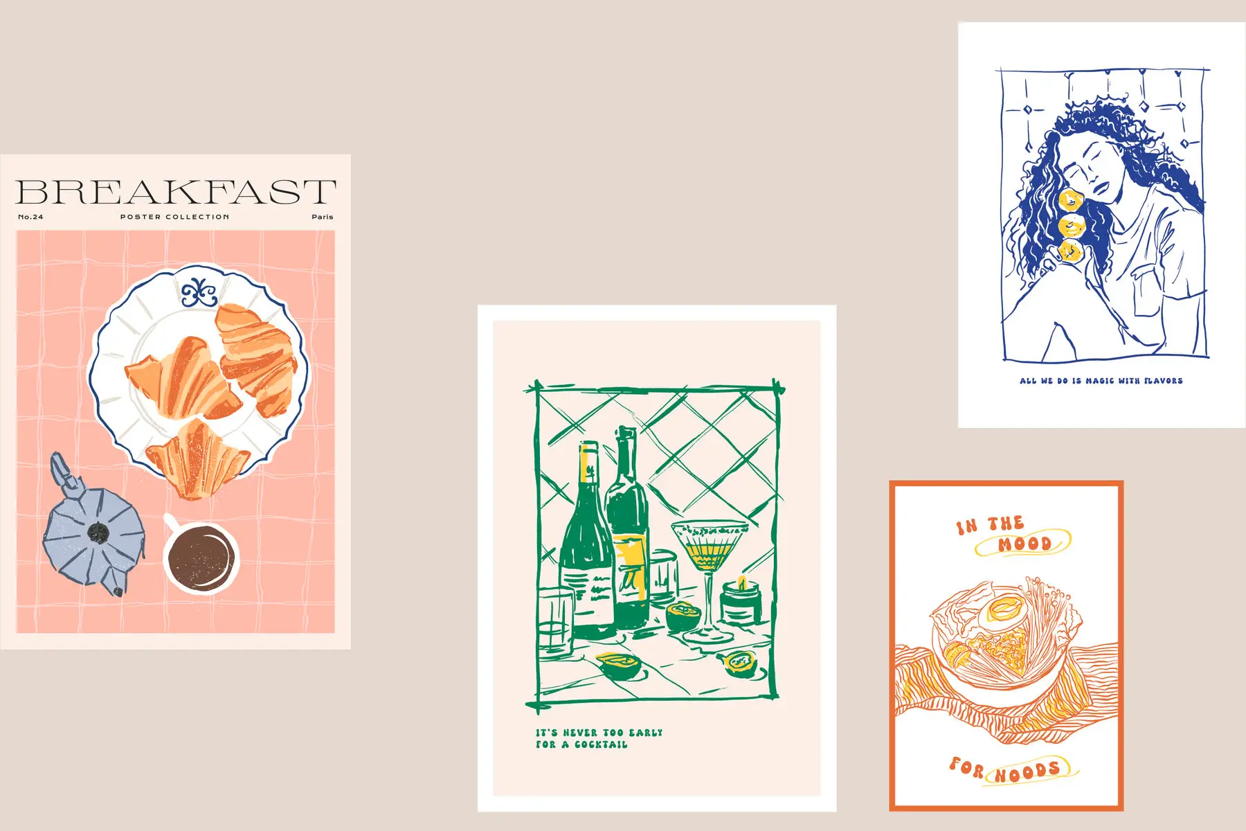 Food Cravings Prints Poster Graphics - YouWorkForThem