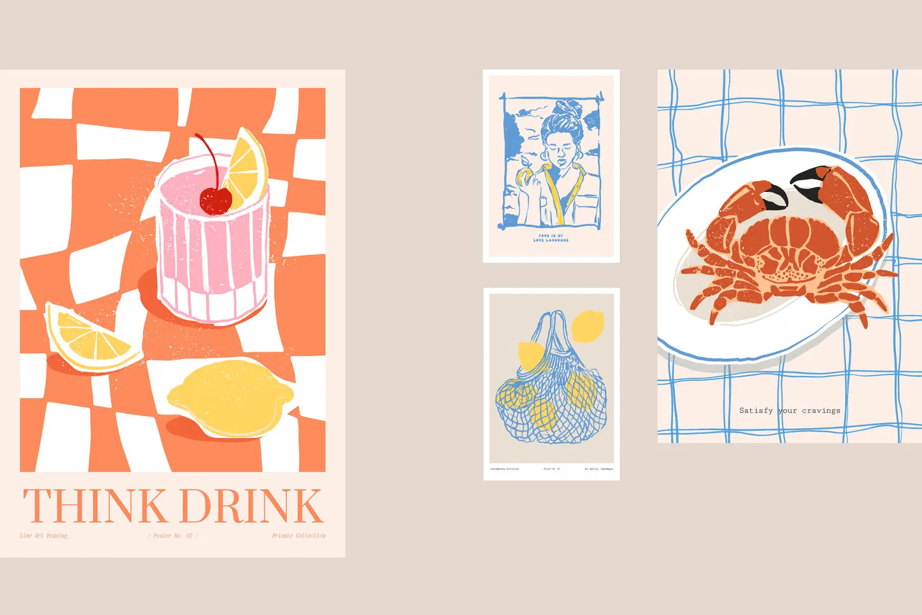 Food Cravings Prints Poster Graphics - YouWorkForThem