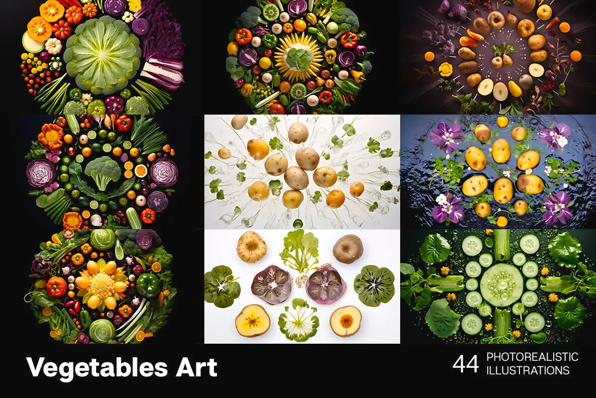 Vegetables Art Graphics - YouWorkForThem