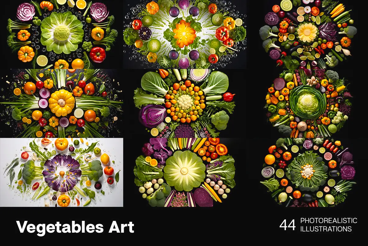 Vegetables Art Graphics - YouWorkForThem