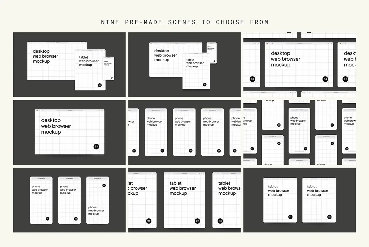 Web Browser Mockup Collection Graphics Youworkforthem