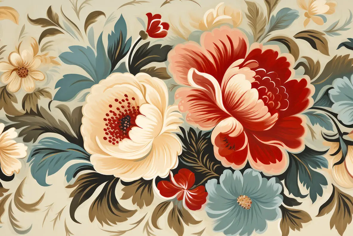 Russian Floral Patterns Graphics - YouWorkForThem