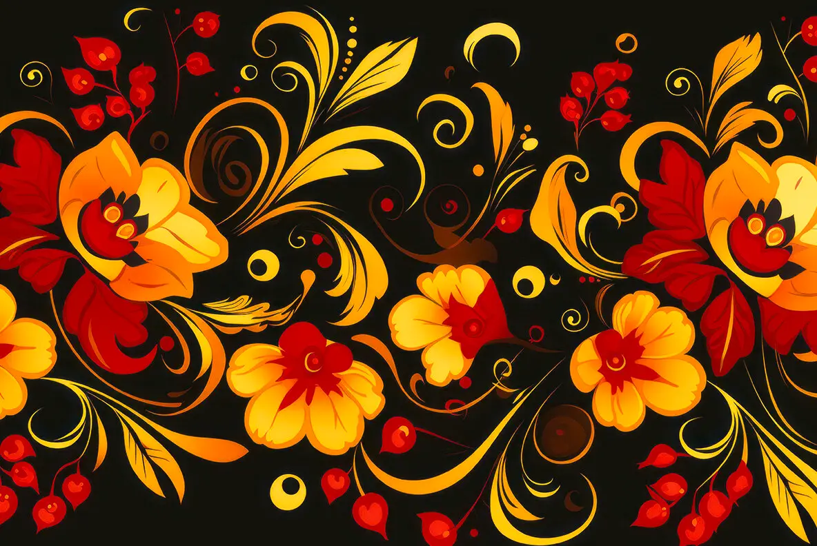 Russian Floral Patterns Graphics - YouWorkForThem