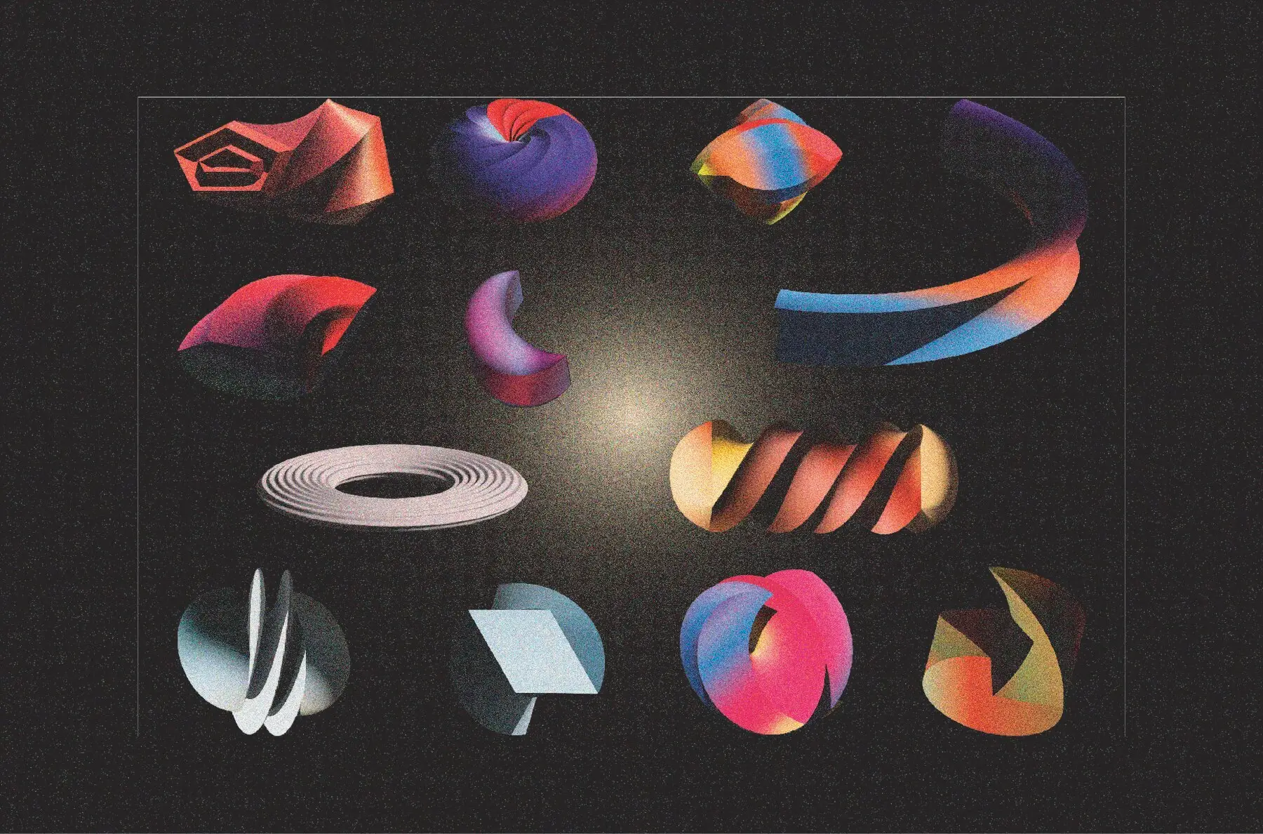 Unusual 3D Shapes Pack Graphics - YouWorkForThem