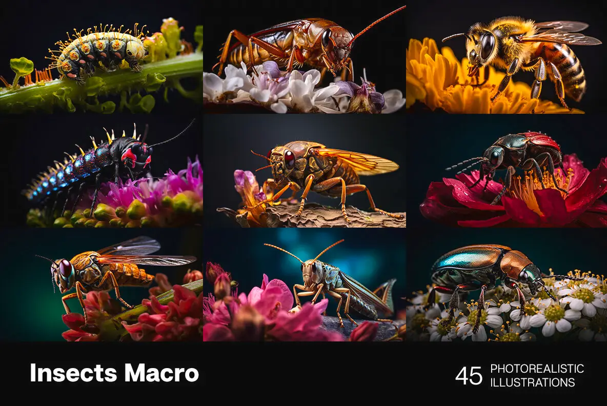 Insects Macro Graphics - YouWorkForThem