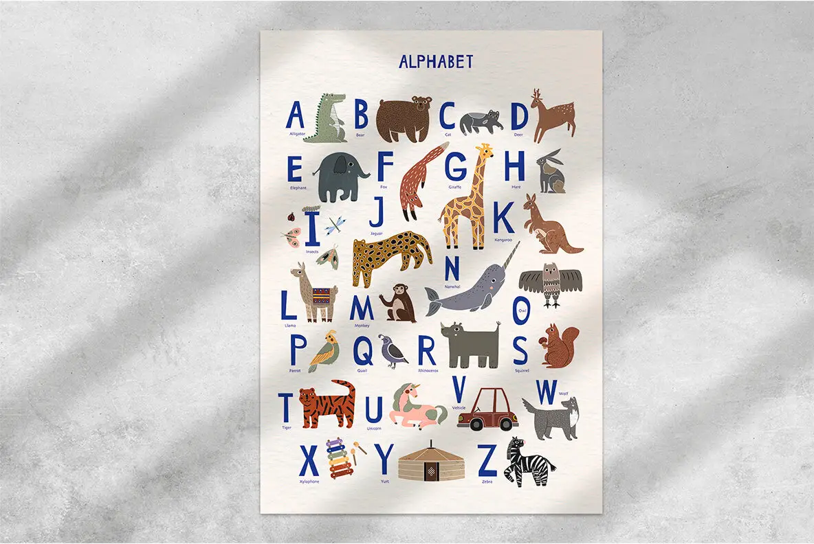 Cute Animals Alphabet Clipart Graphics - YouWorkForThem