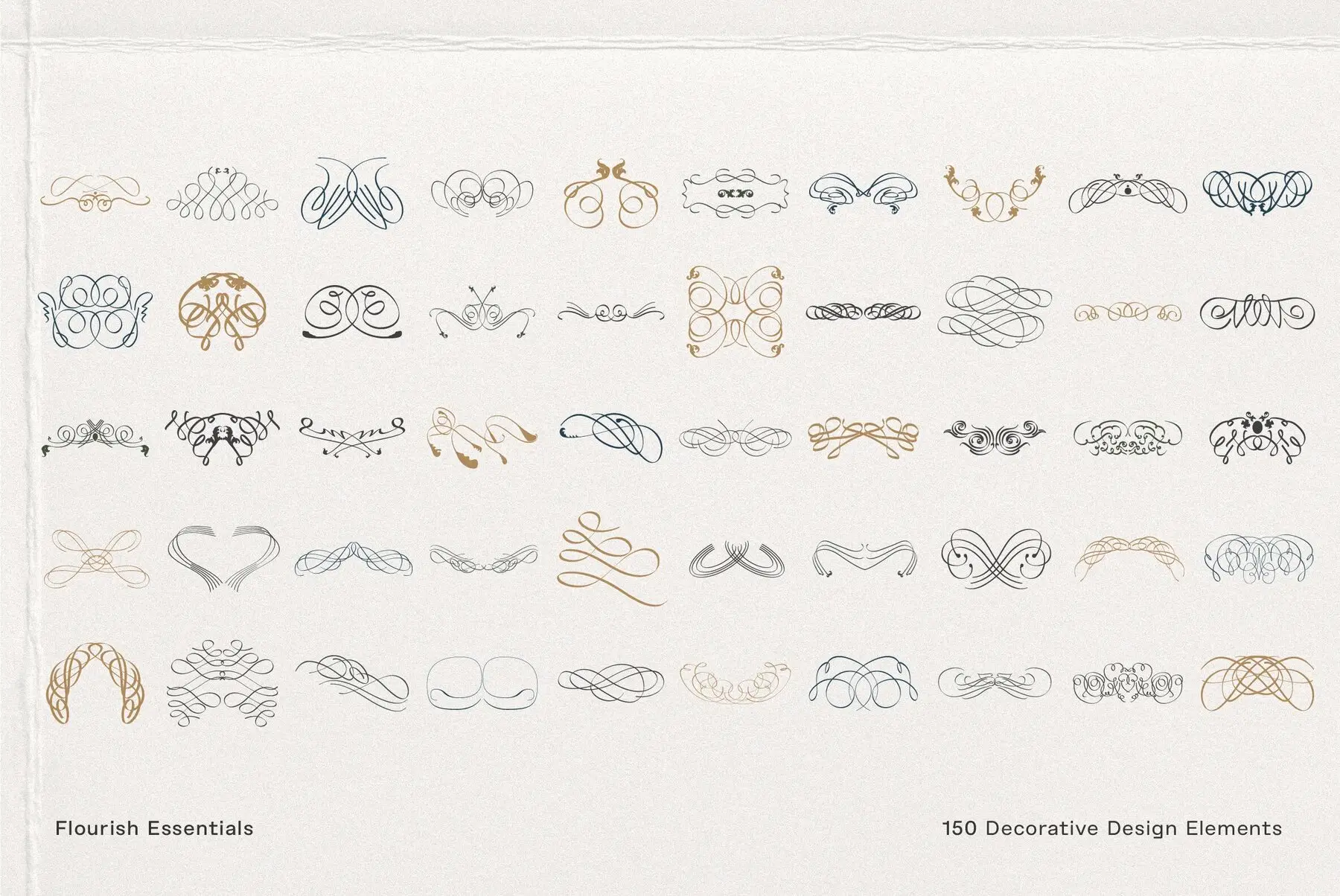 Flourish Essentials: 150 Elegant Decorative Elements for Timeless Invitations - YouWorkForThem