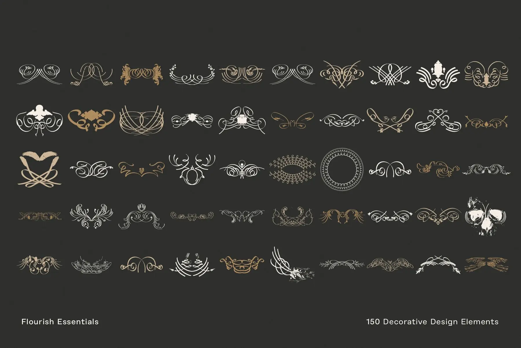 Flourish Essentials: 150 Elegant Decorative Elements for Timeless Invitations - YouWorkForThem