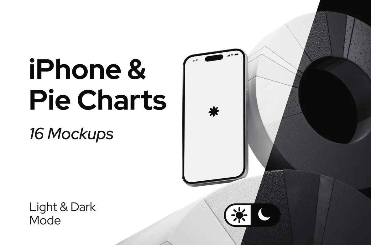 iPhone Pie Charts Mockups - YouWorkForThem