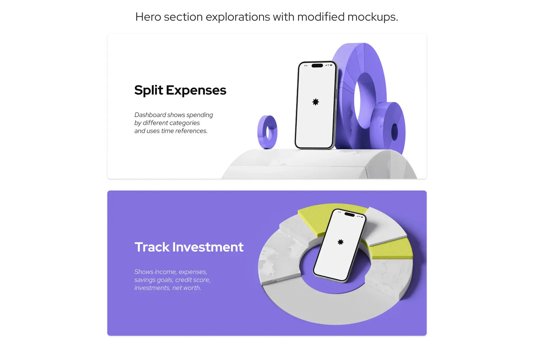 iPhone Pie Charts Mockups - YouWorkForThem