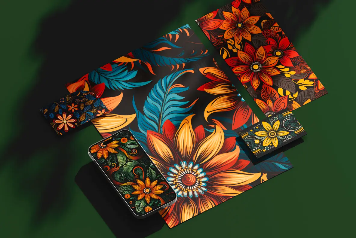 African Floral patterns Graphics - YouWorkForThem