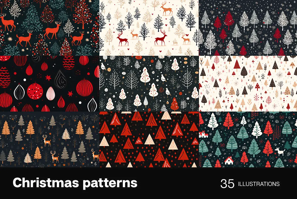 Christmas Patterns Holidays - YouWorkForThem