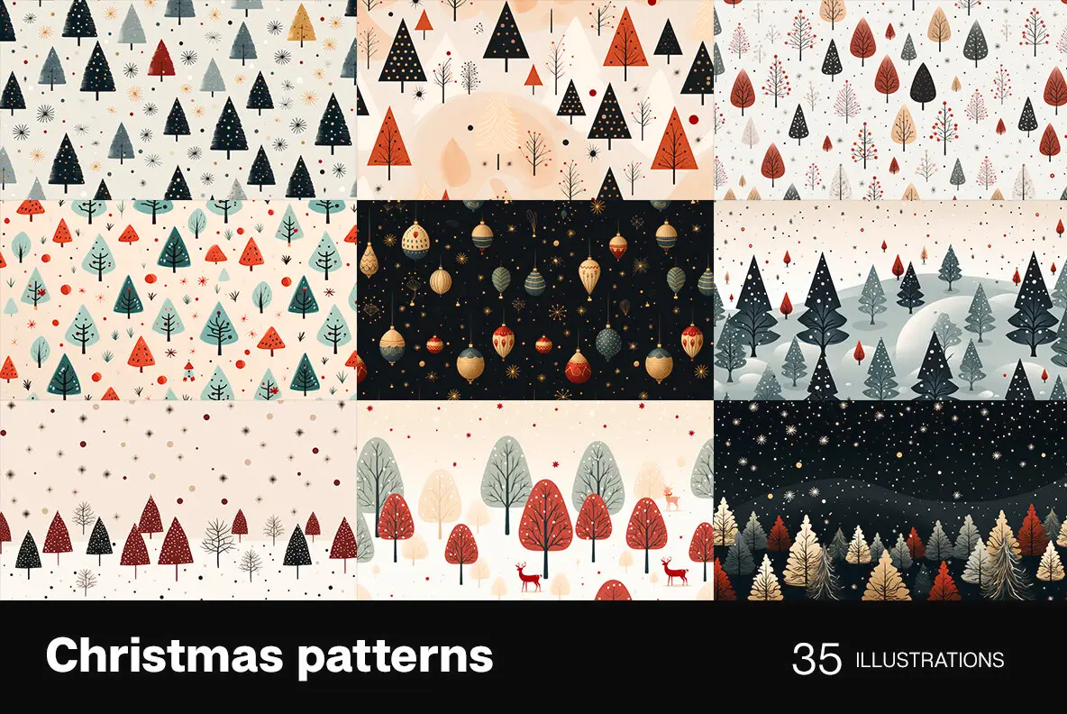 Christmas Patterns Holidays - YouWorkForThem