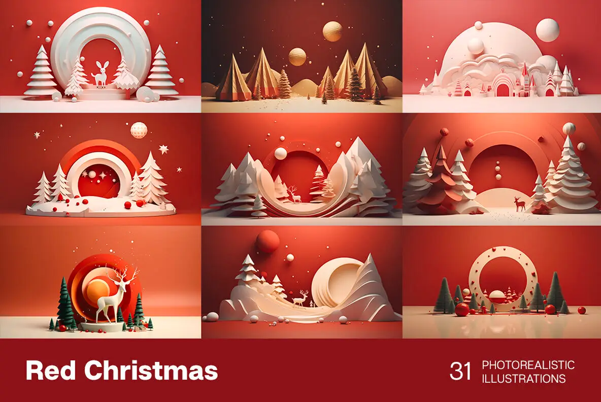 Red Christmas Graphics - YouWorkForThem