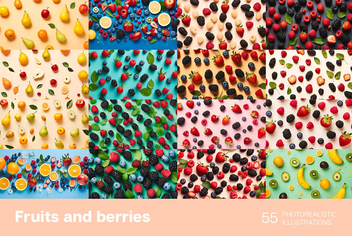 Fruits and berries Graphics - YouWorkForThem