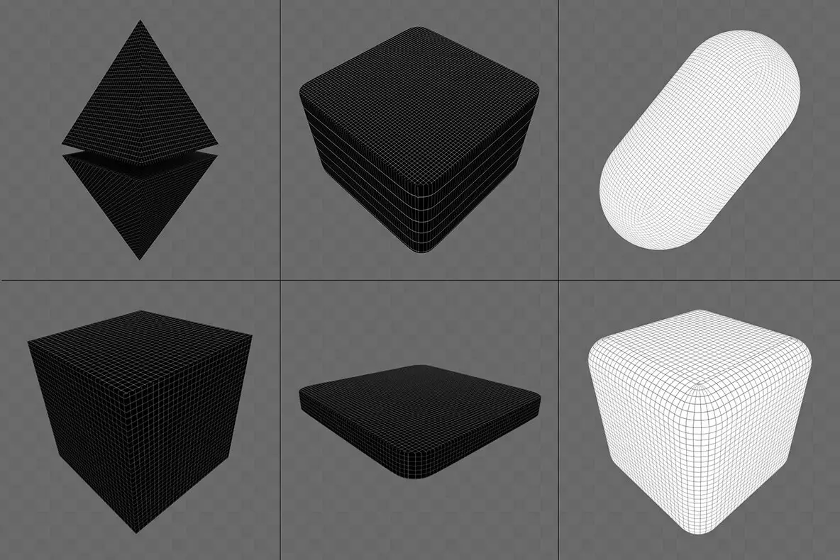 390 Lines Dots 3D Shapes Graphics - YouWorkForThem