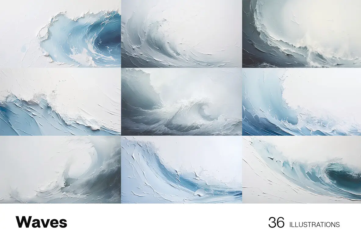 Minimalist waves Graphics - YouWorkForThem