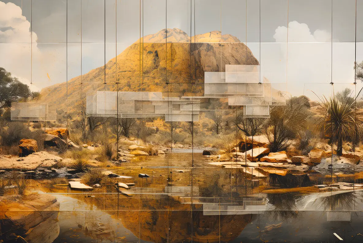Landscapes collages Graphics - YouWorkForThem