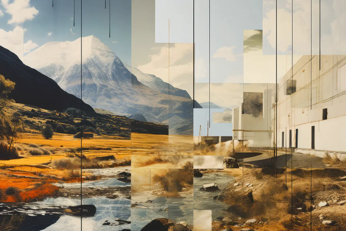 Landscapes collages Graphics - YouWorkForThem