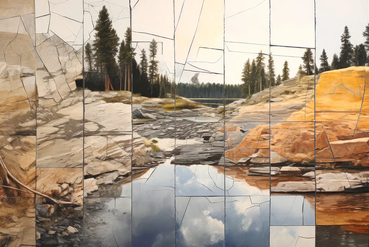 Landscapes collages Graphics - YouWorkForThem