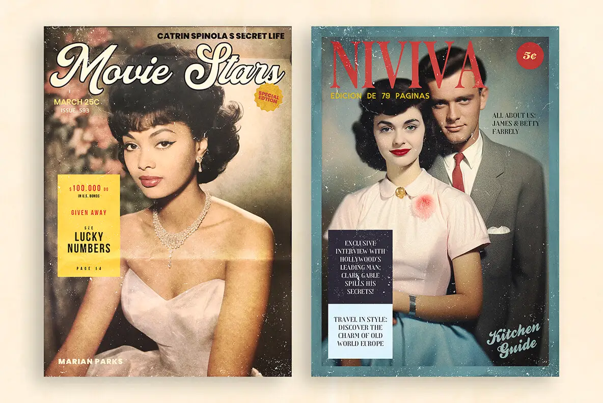 50s Magazine Cover Templates Graphics - YouWorkForThem