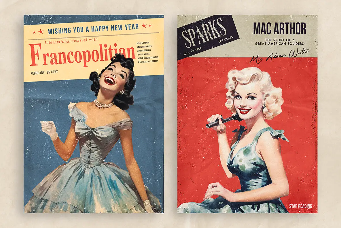 50s Magazine Cover Templates Graphics - YouWorkForThem