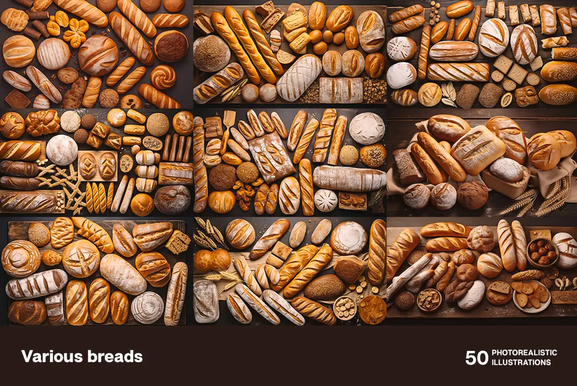 Various breads Graphics - YouWorkForThem